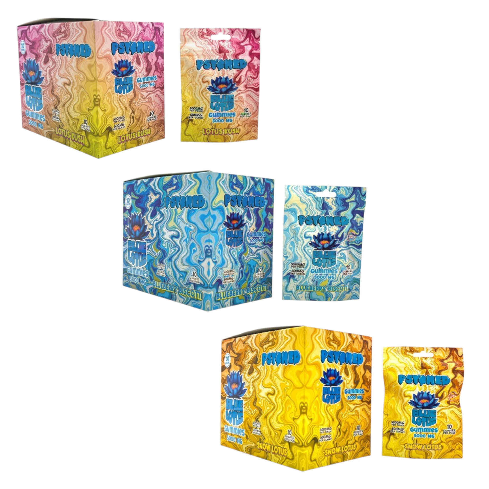 Psyched Blue Lotus Gummies 500mg | 101Distributors Ga