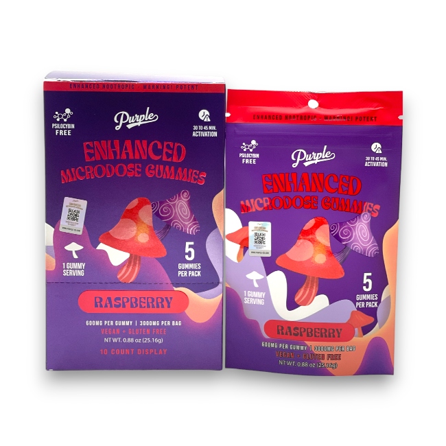 Purple Enhanced Microdose Gummies 600mg | 101 Distributors Ga