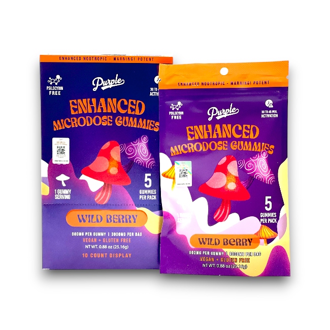Purple Enhanced Microdose Gummies 600mg | 101 Distributors Ga