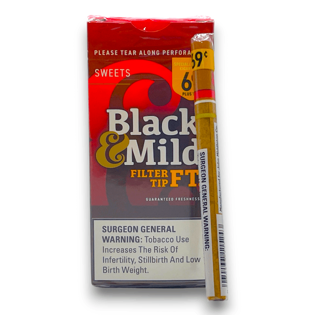 BLACK & MILD - UPRIGHT - TOBACCO - LARGE CIGAR - FILTER TIP - SPL PRICE ...