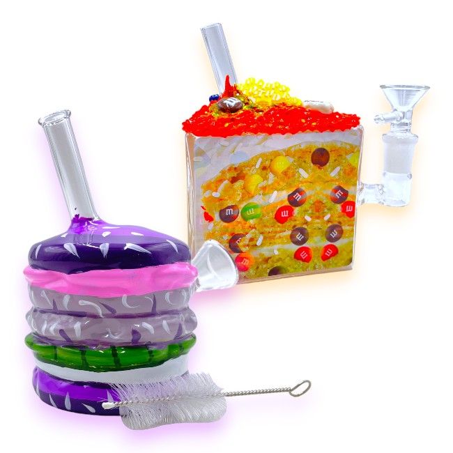 Dabtized Glass Waterpipe 5" - Burger Burner | 101Distributors Ga