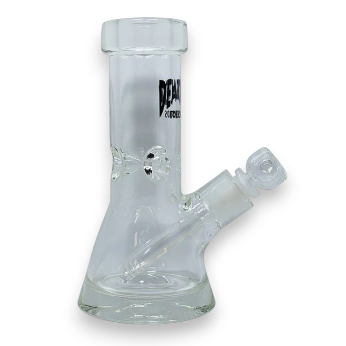 Death Row Records Glass Waterpipe 8" - Mini Beaker - Clear