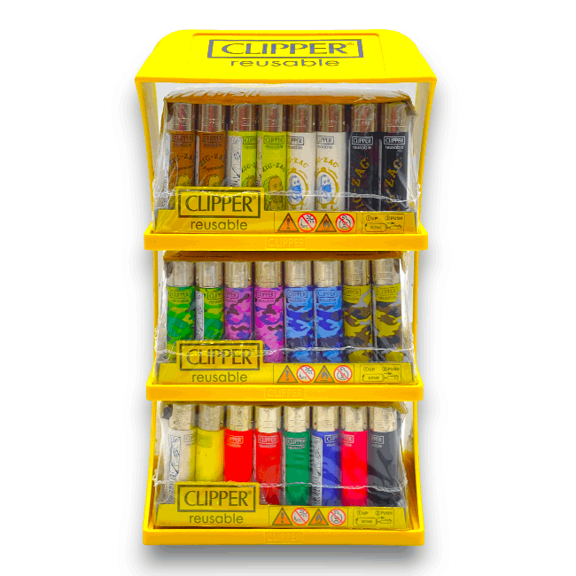 DISPLAY - LIGHTER - CLIPPER - 3 TIER - 144CT - ASSORTED