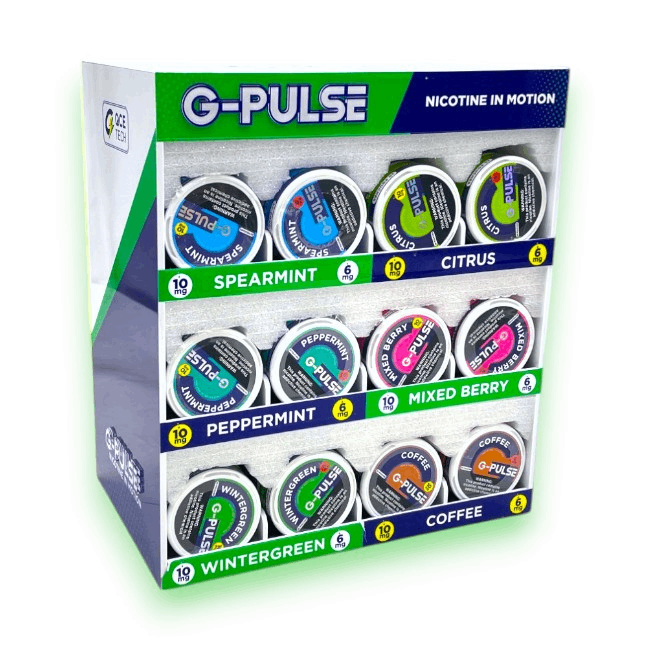 G-Pulse Nicotine Pouches Pre-Filled Display 60CT