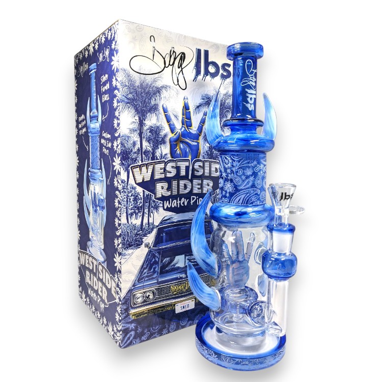 DOGG LBS SMP 12" Glass Water Pipe - West Side Rider - Limited Edition