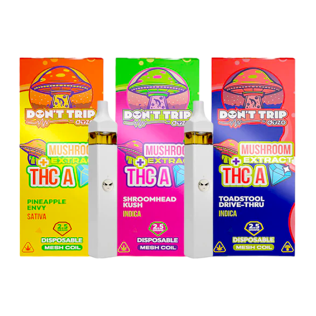 DOZO - DELTA - DISPOSABLE VAPE - DON'T TRIP - MUSHROOM EXTRACT+THC-A ...
