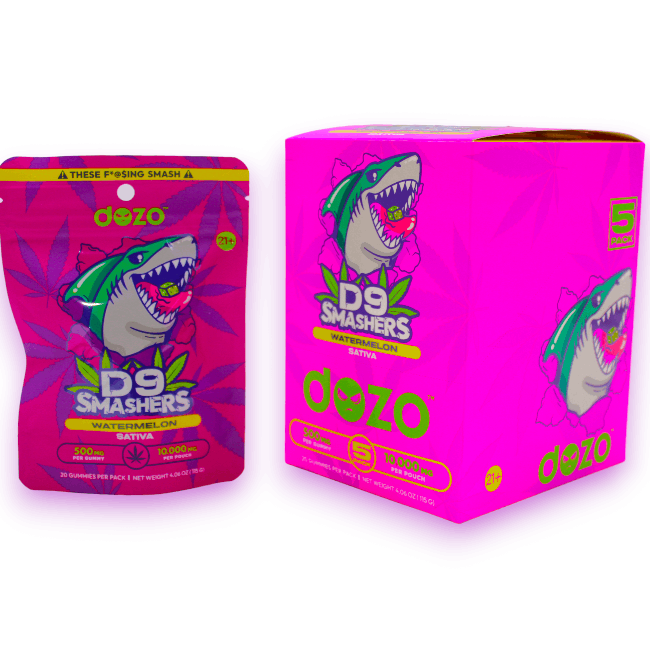 Dozo Don't Trip Gummies - Smashers - D9+THC 500mg