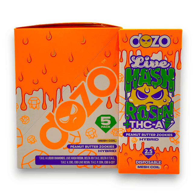 Dozo Live Hash Rosin Disposable - THC-A Diamond 2.5gm