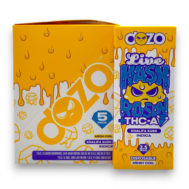 Dozo Live Hash Rosin Disposable - THC-A Diamond 2.5gm
