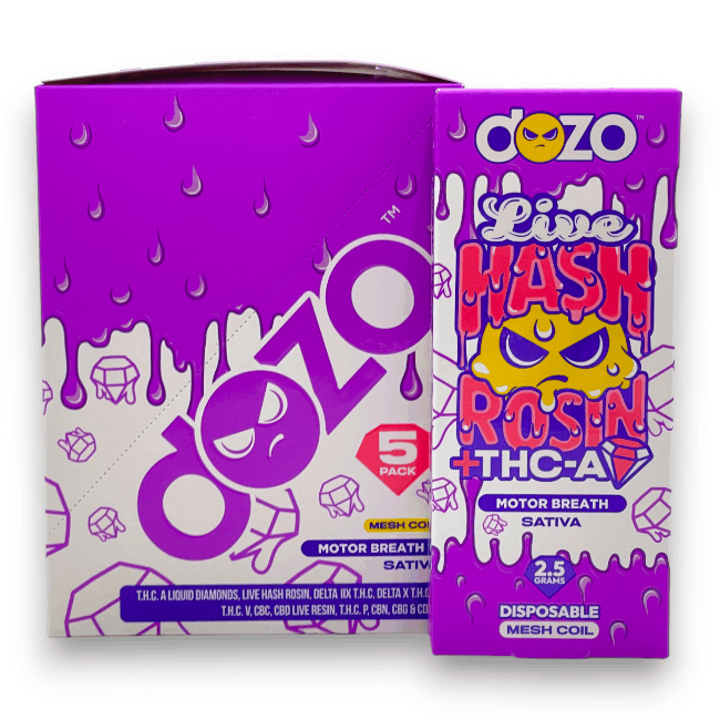 Dozo Live Hash Rosin Disposable - THC-A Diamond 2.5gm