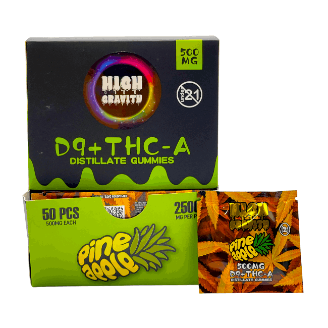 HIGH GRAVITY - DELTA - GUMMY - DISTILLATE - D9+THC-A - 500MG/CT - 1CT ...
