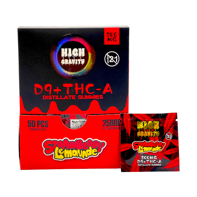 HIGH GRAVITY - DELTA - GUMMY - DISTILLATE - D9+THC-A - 500MG/CT - 1CT ...