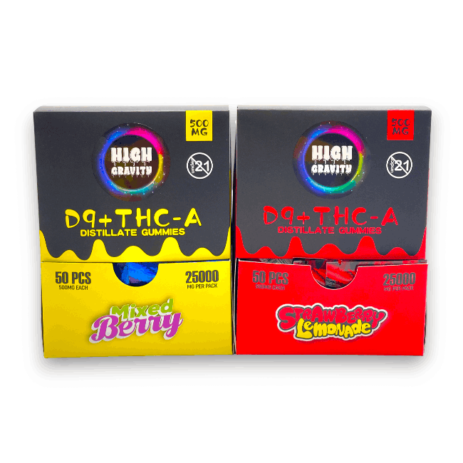 HIGH GRAVITY - DELTA - GUMMY - DISTILLATE - D9+THC-A - 500MG/CT - 1CT ...