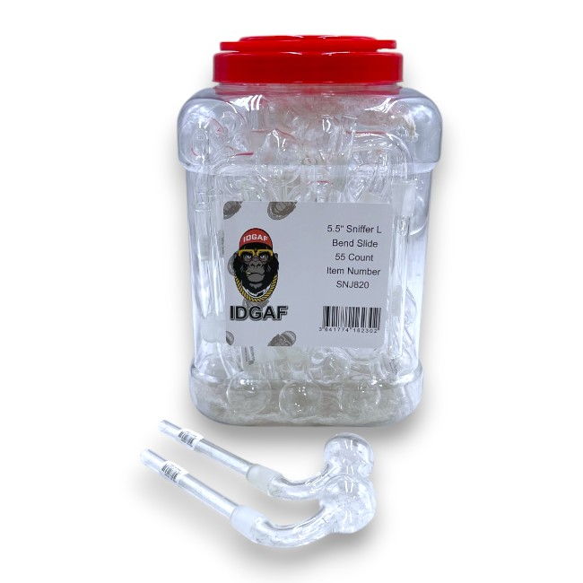 Idgaf Glass Sniffer 5.5" - SNJ820 - L Type - Clear