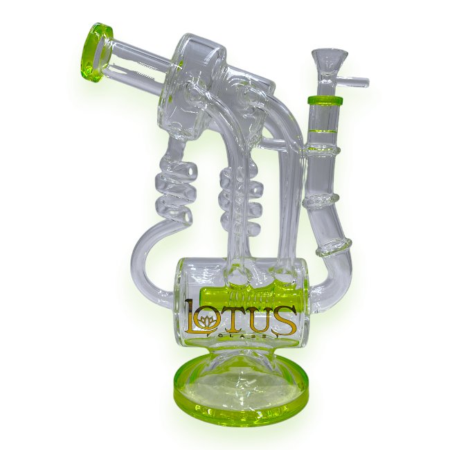 Lotus Inline Barrel 10 Inch Glass WaterPipe - MG234 | 101Distributorsga