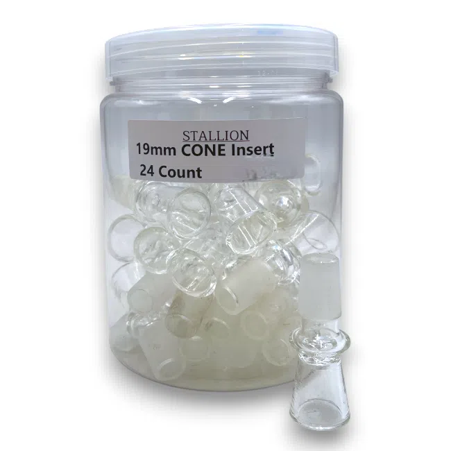 NBC - GLASS PIPE ACC - BOWL - 19MM - 24CT/JR - CONE