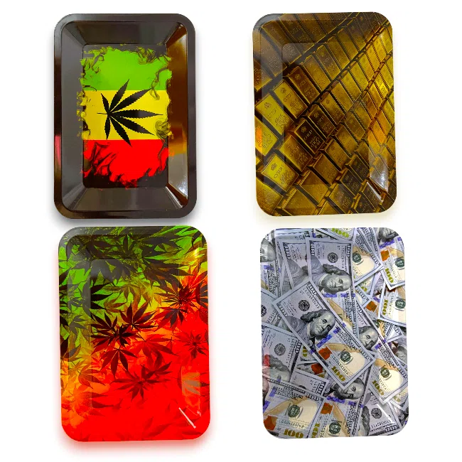 Small Rolling Tray - Metal Smoking Accessories