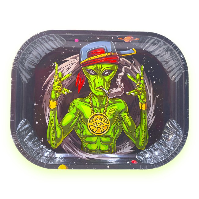 Rolling Tray Small Metal With Magnatic LID - NBC