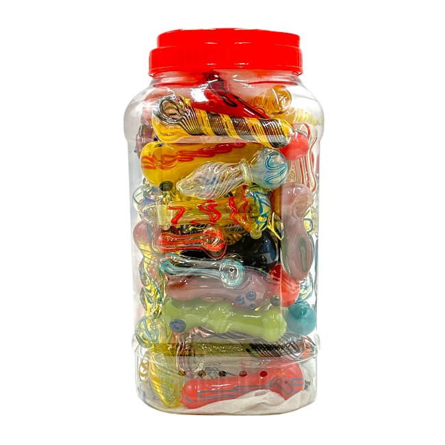 NBC Glass Hand Pipe 2" & 4" - Assorted Colors