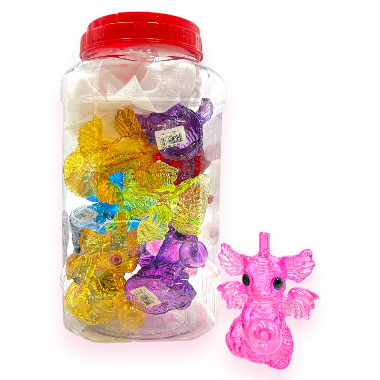 NBC Glass Sniffer Pipe 5" - SN- 4096 - Bat Assorted