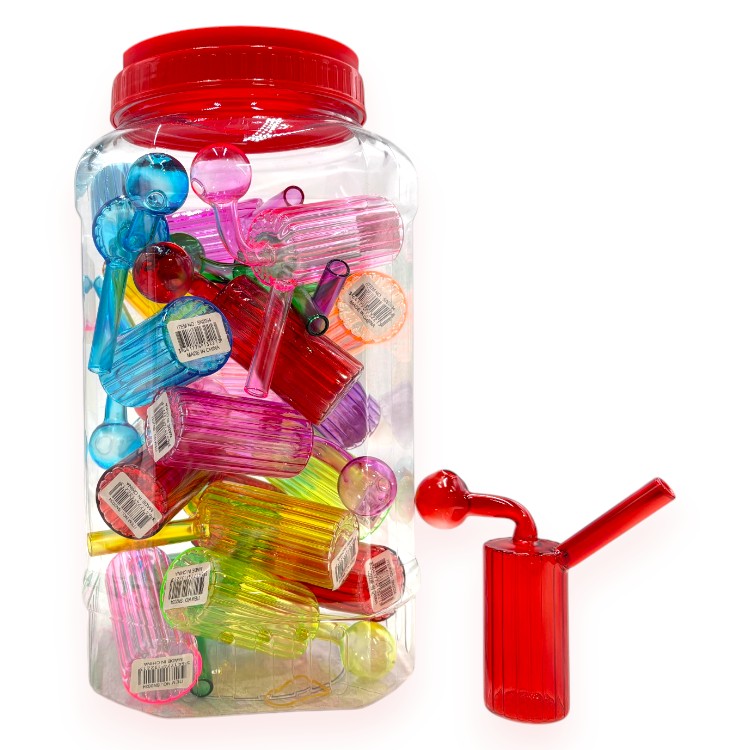 NBC Glass Sniffer Pipe 5" - SN2034 - Lined - Assorted