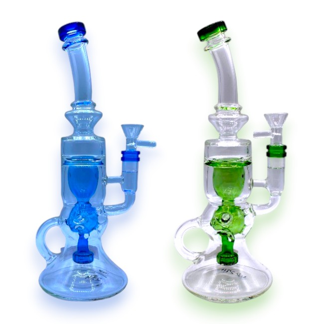 11"NBC Straight With Recycling Glass WaterPipe