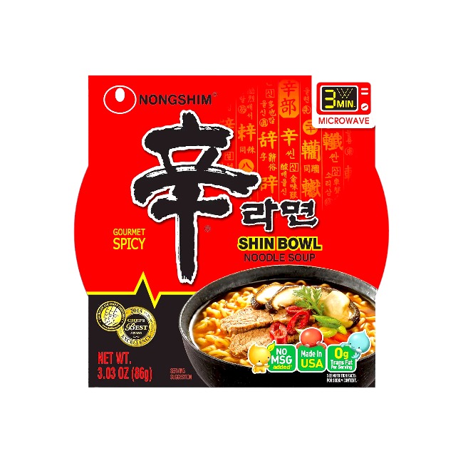 NONGSHIM - GROCERY - NOODLES - 3.03OZ/CT - 12CT/BX - SHIM SHIN BOWL