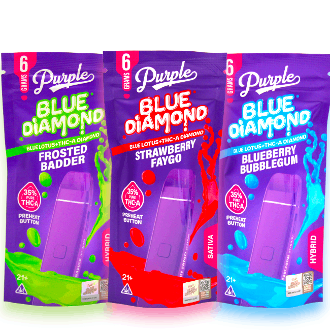 Purple Blue Diamond - Blue Lotus + THC-A Diamond 6gm