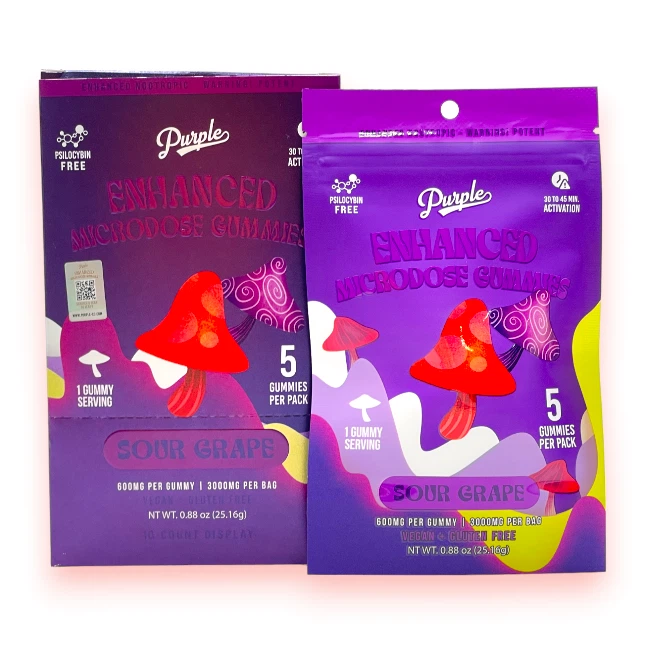 Purple Enhanced Microdose Gummies 600mg | 101 Distributors Ga