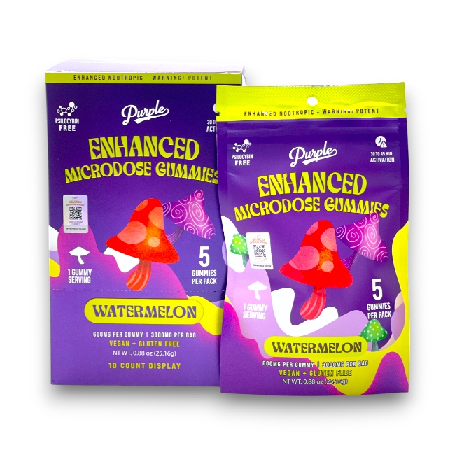 Purple Enhanced Microdose Gummies 600mg | 101 Distributors Ga