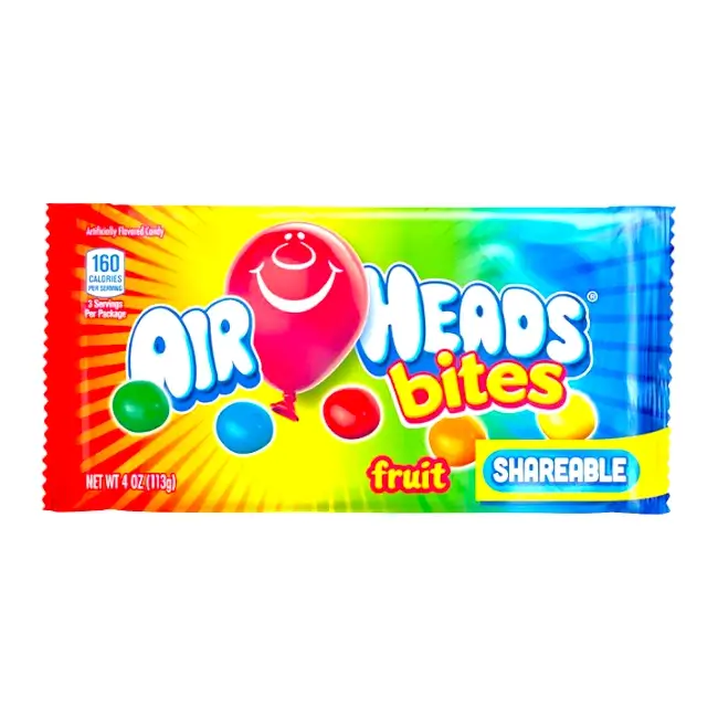AIRHEADS - BITES - GROCERY - CANDY - 4OZ/CT - 18CT/BX - FRUIT SHAREABLE