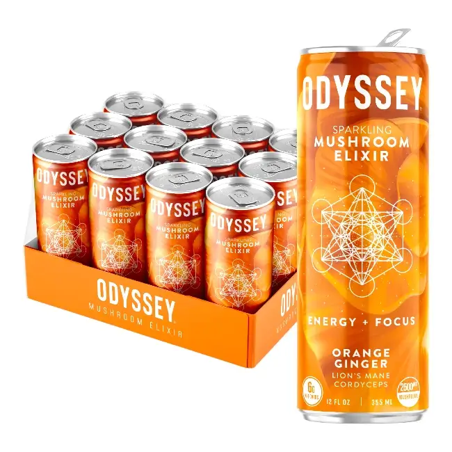 ODYSSEY ELIXIR - Sparkling Energy Mushroom Drink-Orange Ginger