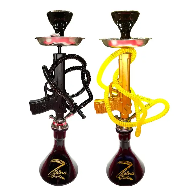 Zebra Smoke Pistol Hookah - 2 Hose | 101Distributorsga