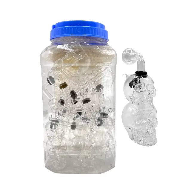 IDGAF-DOUBLE SKULL SNIFFER - 12CT/JAR - ASSORTED COLORS