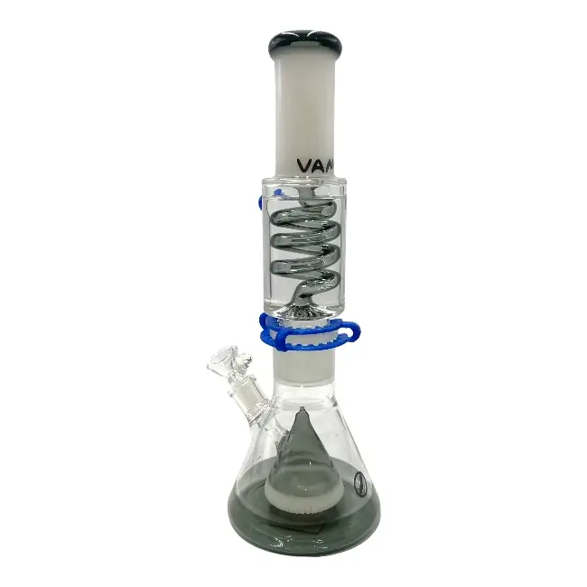 MAV 18" Manhattan Pyramid Beaker Pipe - White/Black| 101Distributors Ga