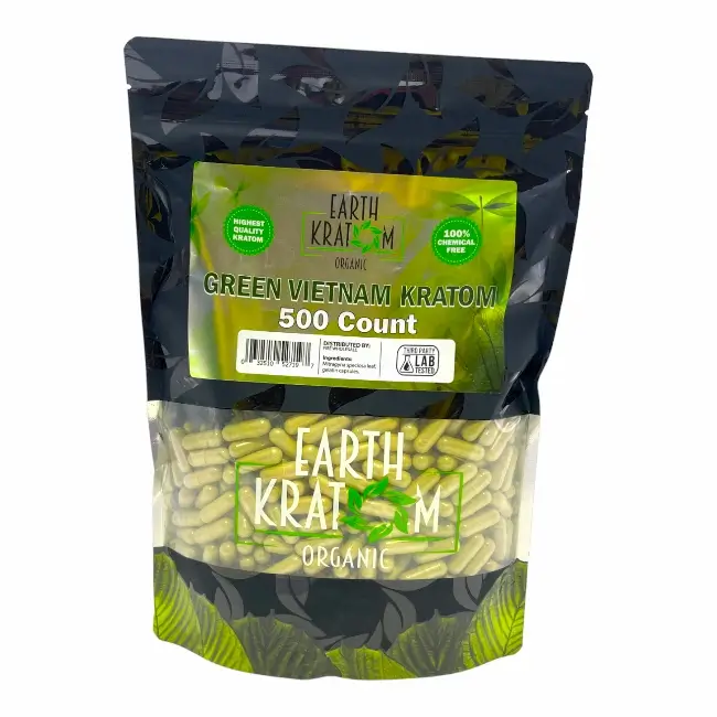 EARTH KRATOM ORGANIC - KRATOM - CAPSULE - 500CT/PK