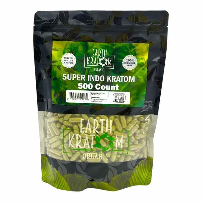 EARTH KRATOM ORGANIC - KRATOM - CAPSULE - 500CT/PK