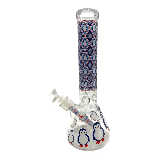 NBC - GLASS PIPE - WATERPIPE - 10" - PYRAMID BEAKER