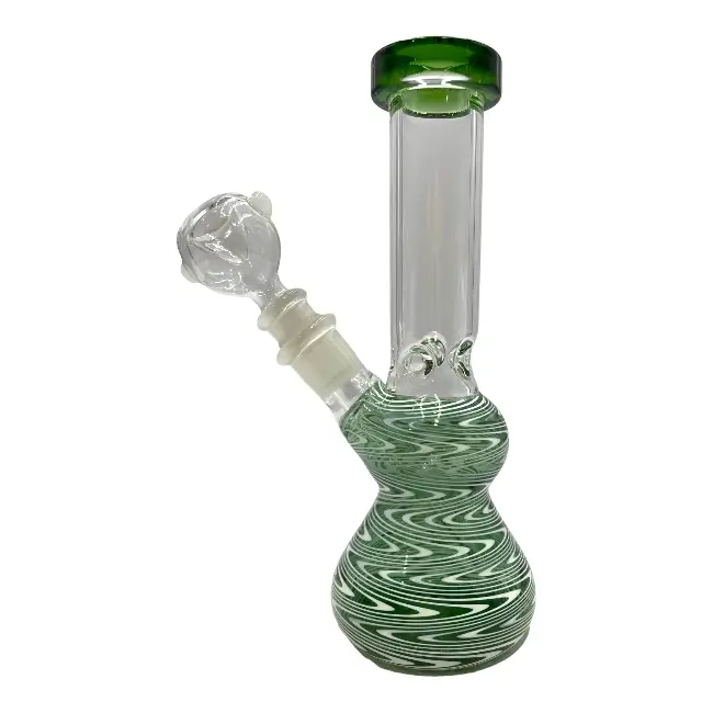 NBC - GLASS PIPE - WATERPIPE - 4" - W/ PYRAMID BEAKER