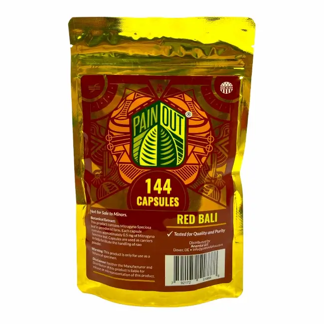 Pain Out Kratom Capsules 144ct | 101Distributorsga