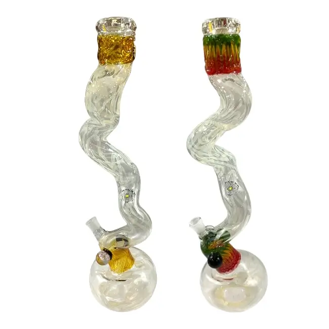 Round Glass Waterpipe 20"- Custom Marble Color