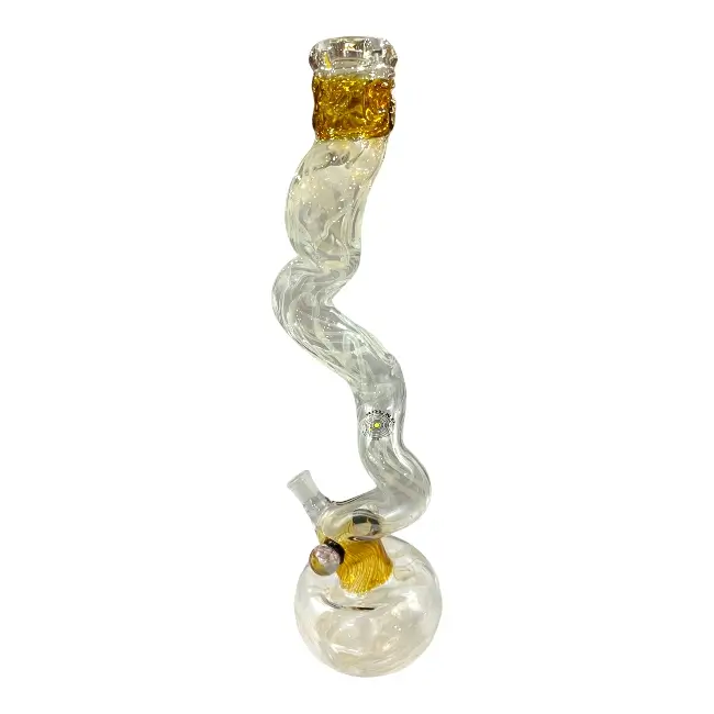 Round Glass Waterpipe 20"- Custom Marble Color