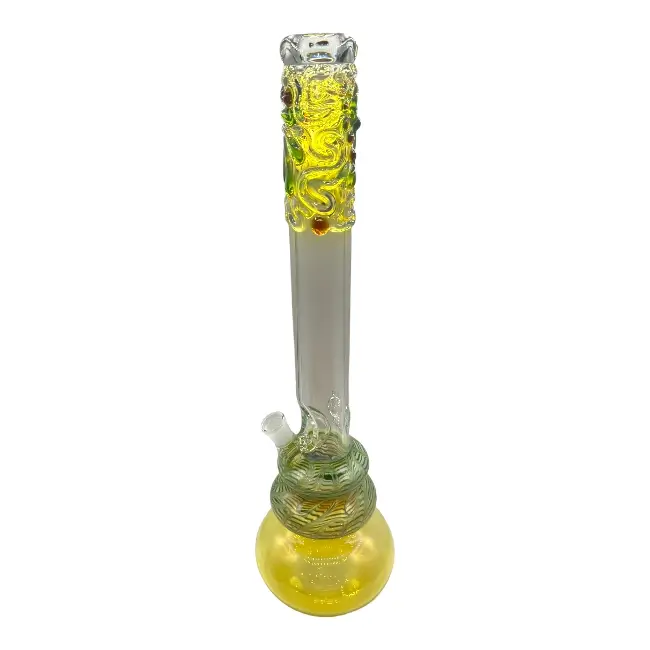 Round Glass 2 Bubbles Waterpipe 20" | 101Distributorsga