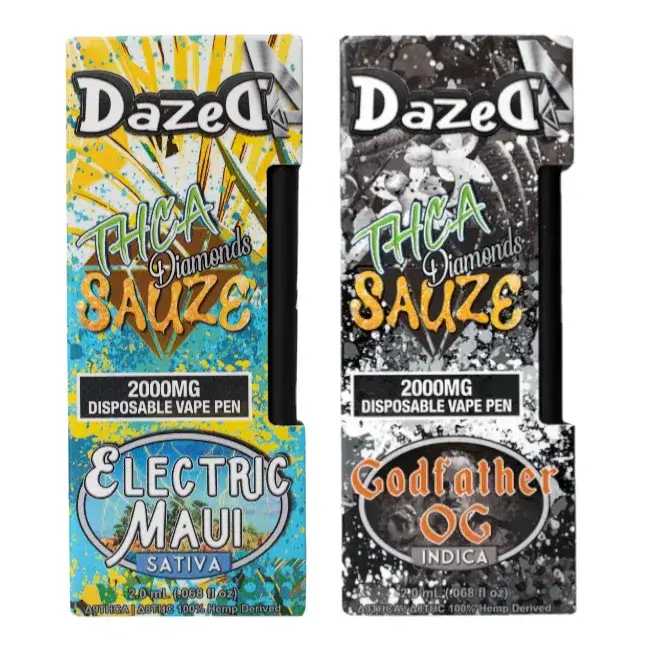 DAZED8 - THCA DIAMONDS SAUZE - DELTA - DISPOSABLE VAPE - 2GM/CT - 5CT/BX