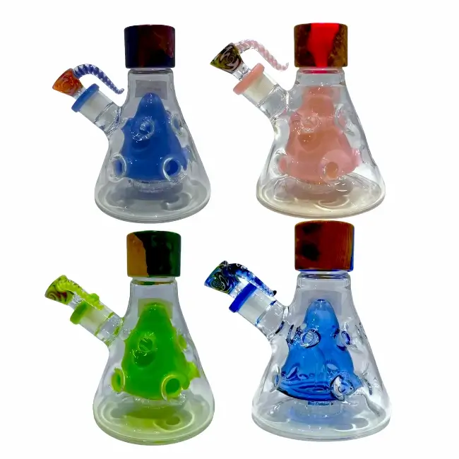 CHEECH - SMP - GLASS PIPE - WATER PIPE - 1CT - HOLEY BEAKER BASE