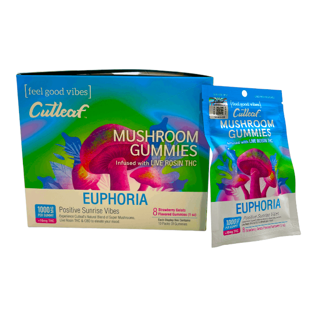 Cutleaf Mushroom Gummies - Live Resin THC | 101Distributorsga