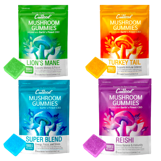 Cutleaf Mushroom Gummies - Live Resin THC | 101Distributorsga