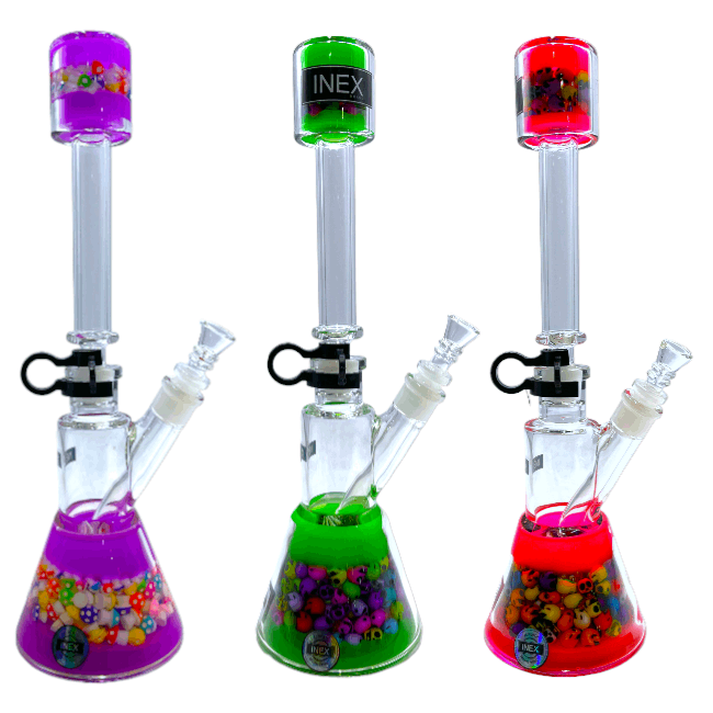 Inex Glass Waterpipe 15" - 2 Way Beaker
