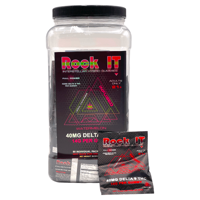 Rock IT Gummies - D9+THC 40mg | 101 Distributors Ga