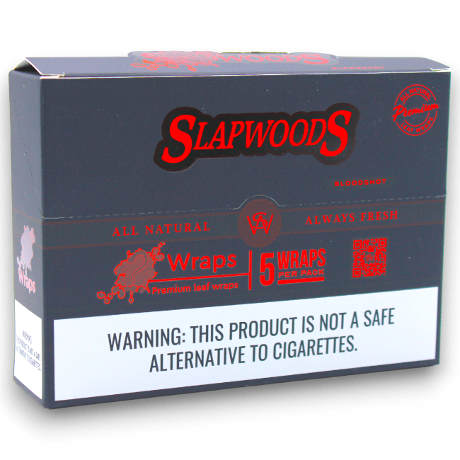 SLAPWOODS - TOB - LT - TOB LEAF - 5CT/PK - 10PK/BX - BLOODSHOT